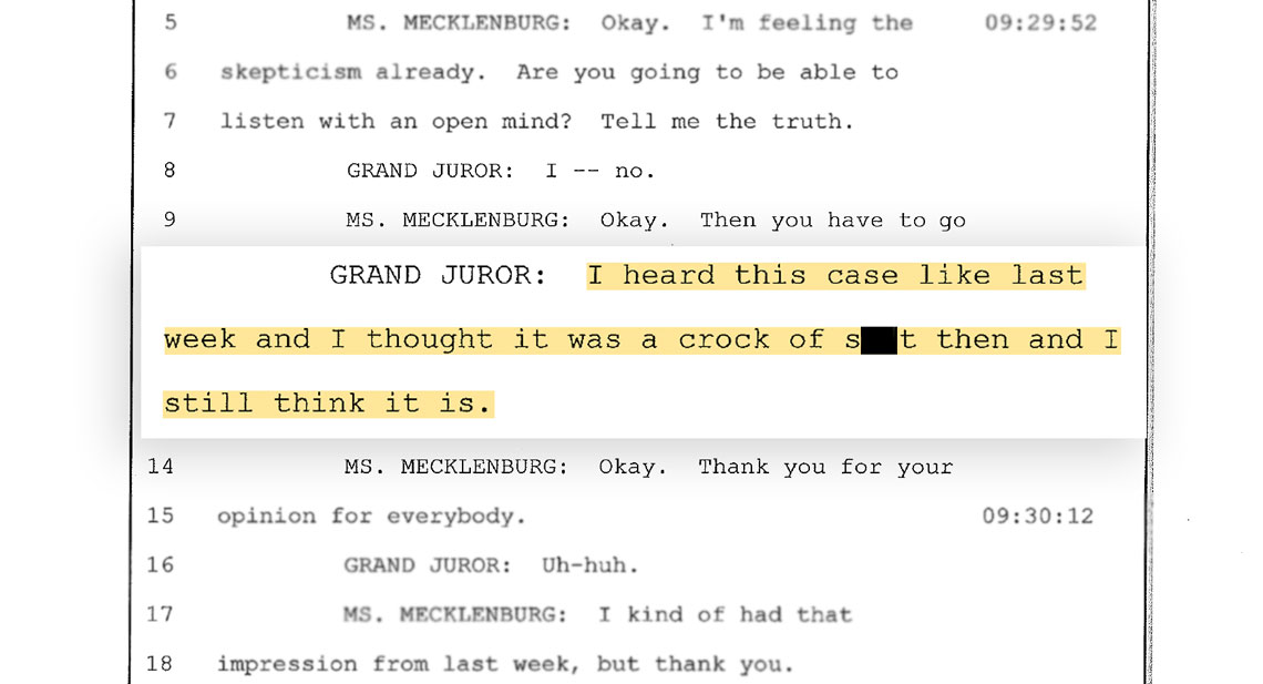 ‘Crock of s---’: Transcripts show grand jurors dismissed for ...